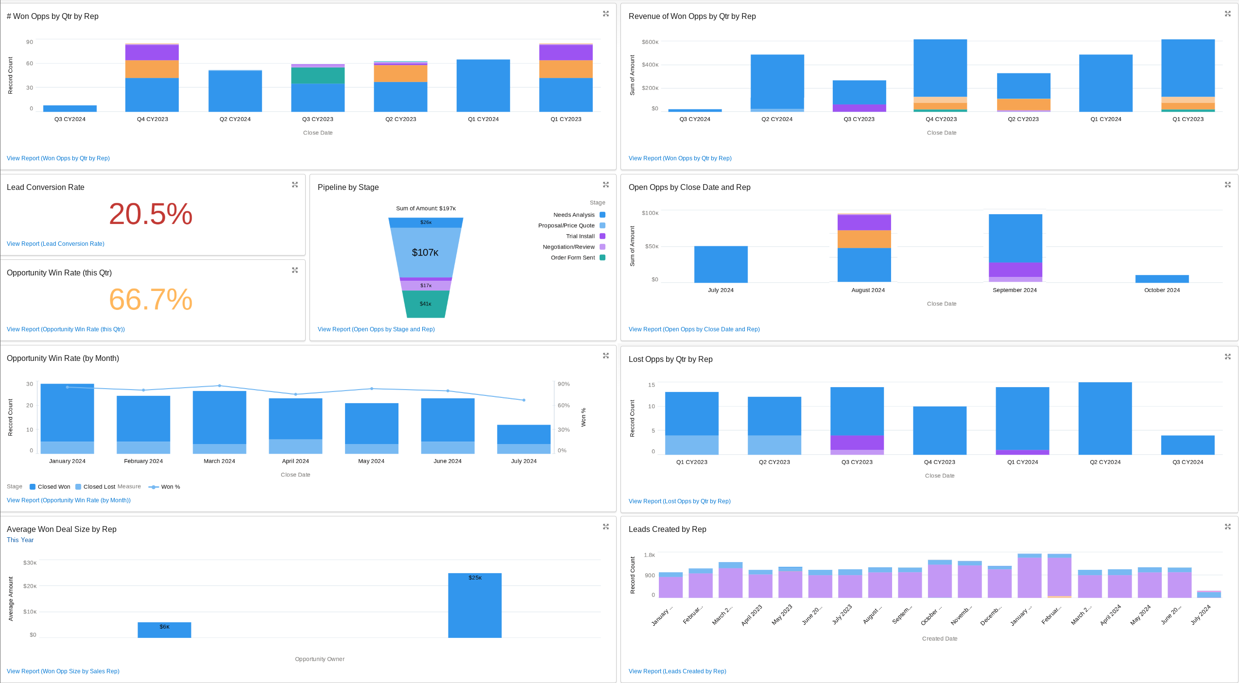 Salesforce Lead and Opportunity Dashboard App | CloudAmp